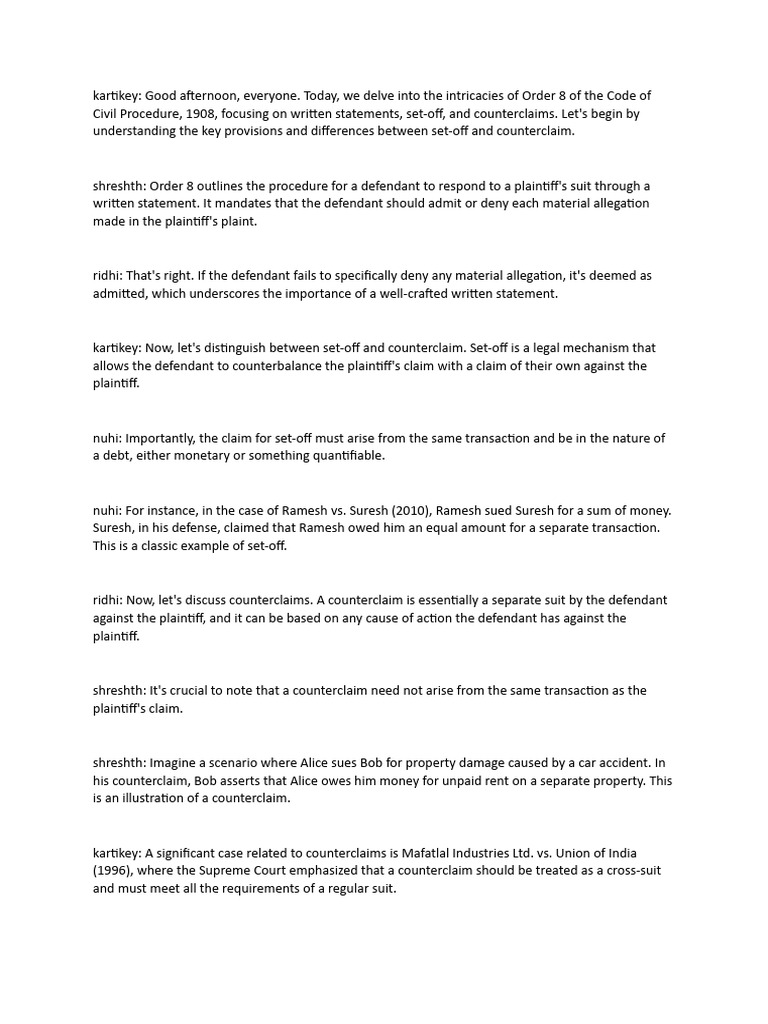 CPC PDF Lawsuit Set Off Law 