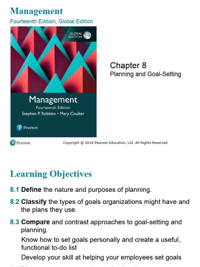 Chapter 8 - Planning and Goal Setting | PDF | Goal | Goal Setting