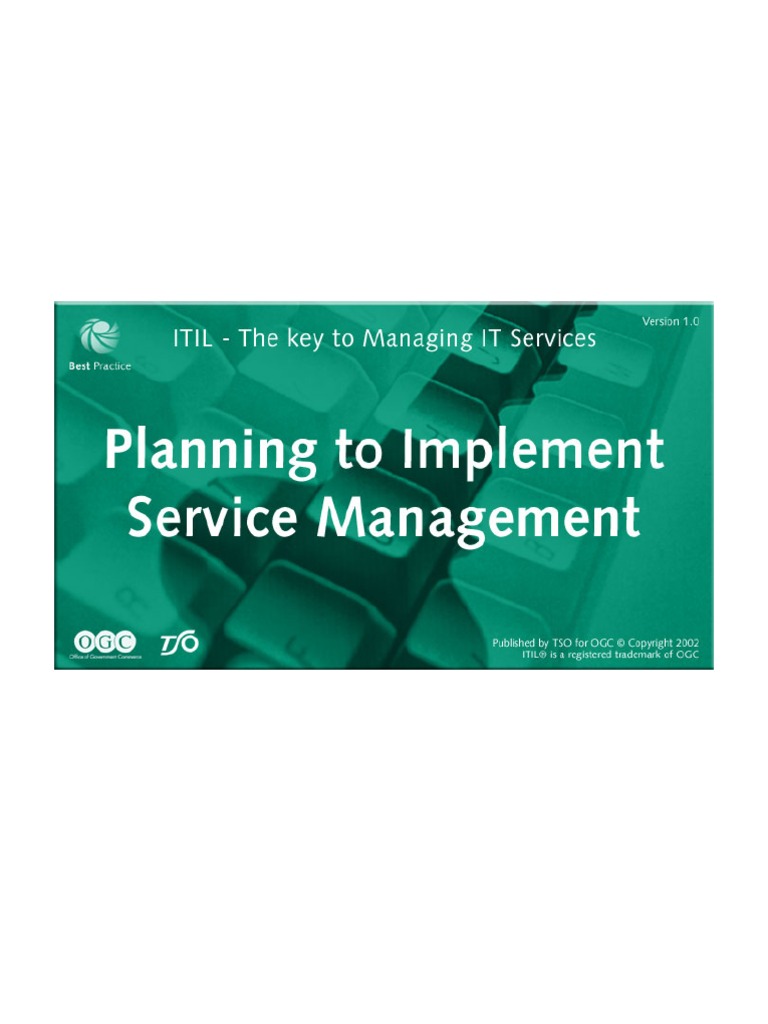 Planning To Implement Service Management Green Book) | PDF | Itil | It ...