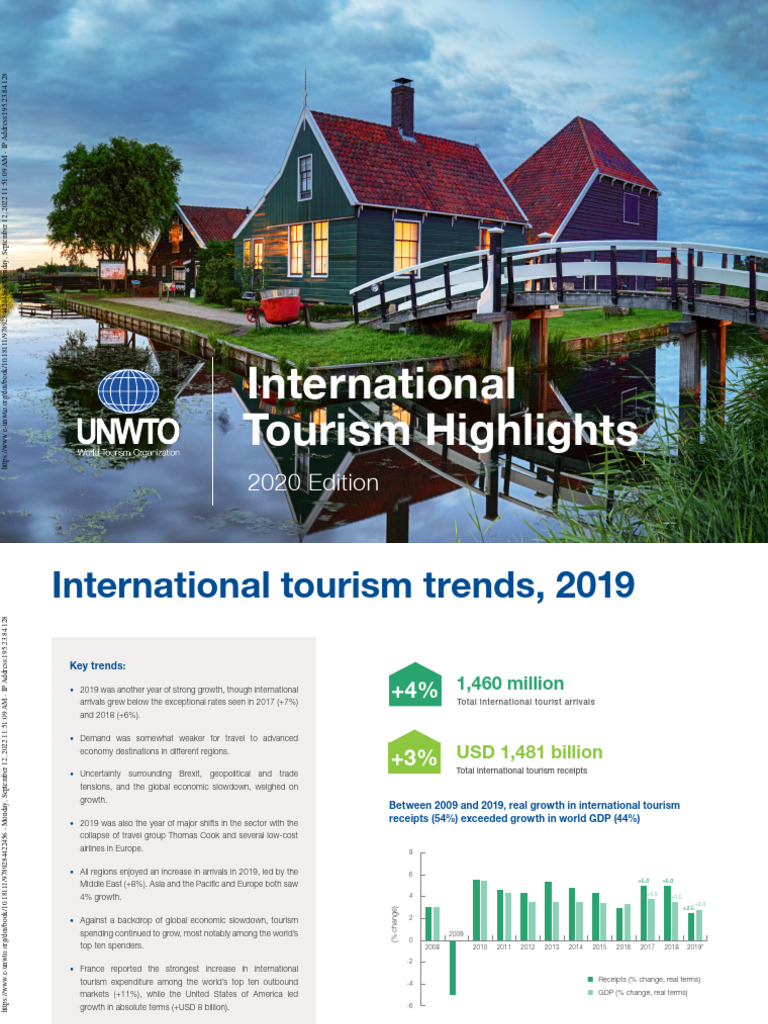 UNWTO International Tourism Highlights 2020 | PDF
