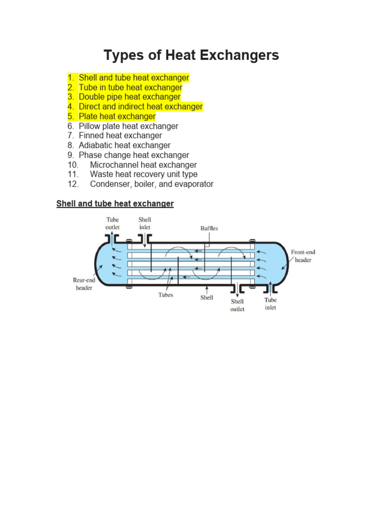 Heat Exchanger Types | PDF