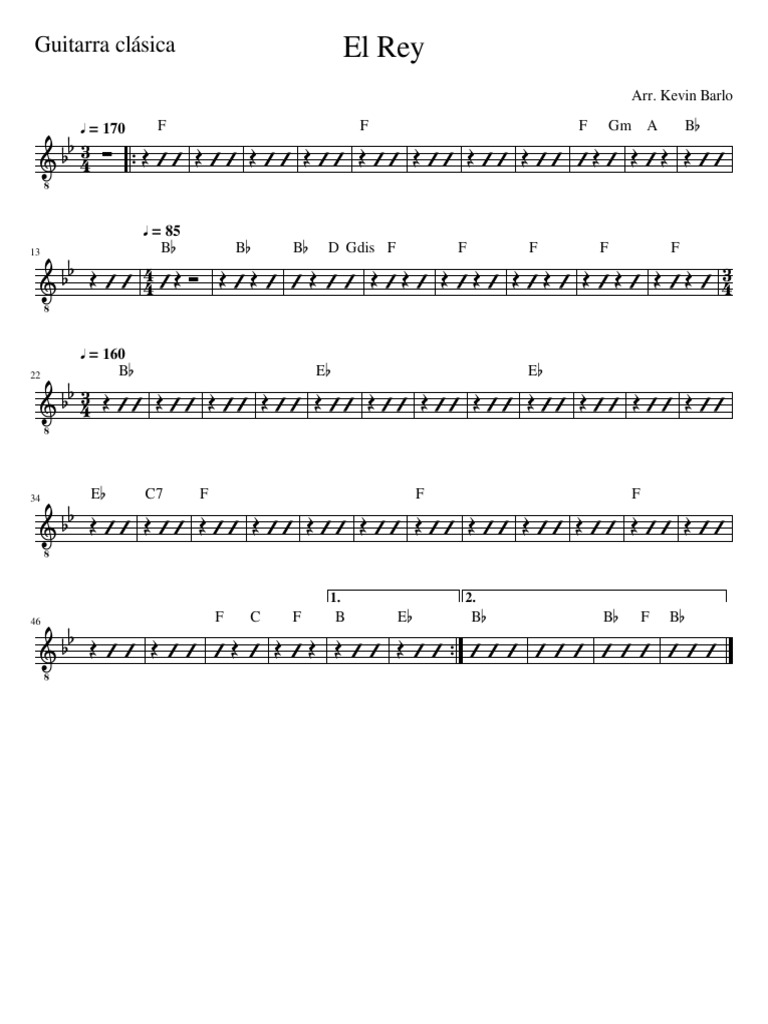 El Rey Guitarra Clásica-Guitarra - Clásica | PDF