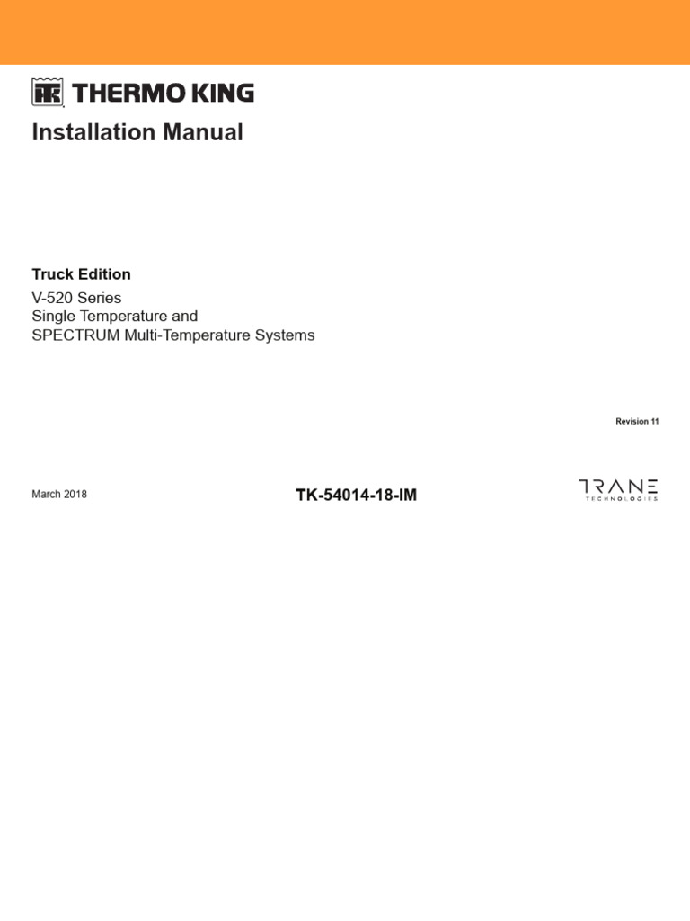 V-520 Series Single Temp and SPECTRUM Multi-Temp 54014-18-IM | PDF