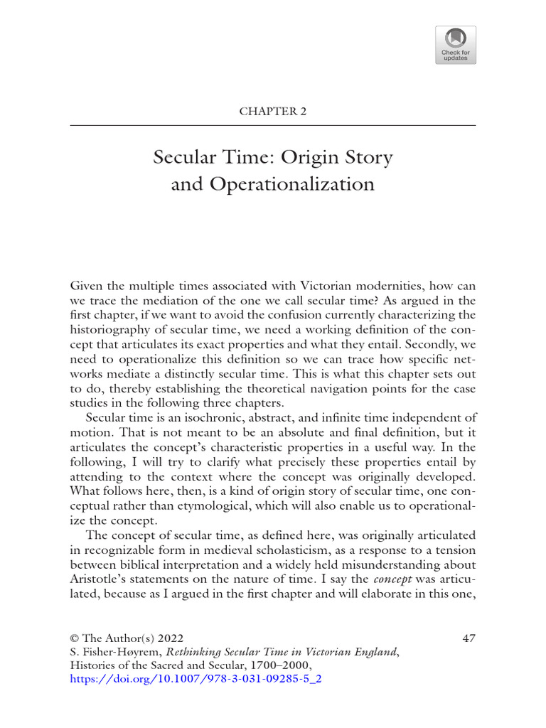 Secular Time Origin Story and Operationa | PDF