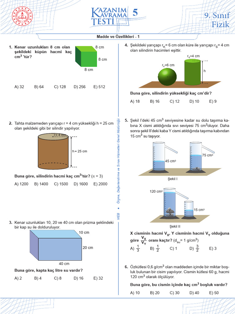 Madde Ve Özellikleri | PDF