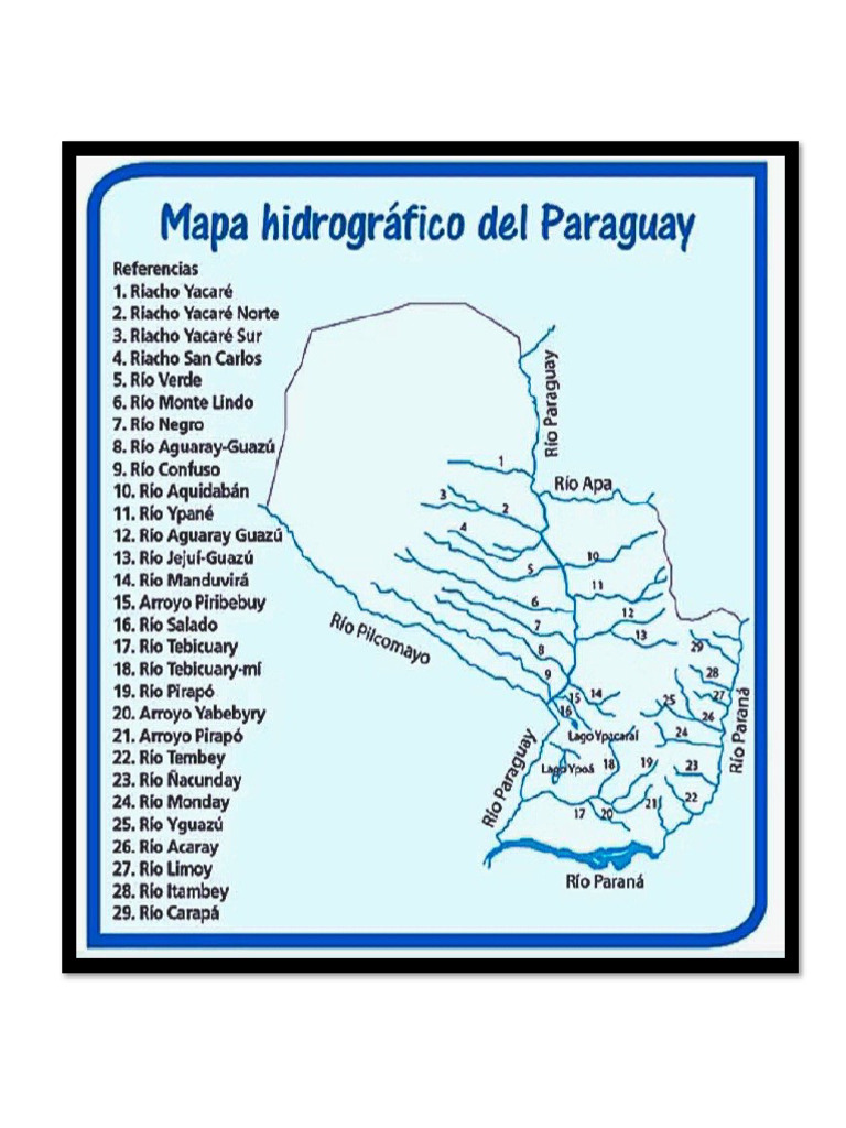 Mapa hidrografico del paraguay | PDF