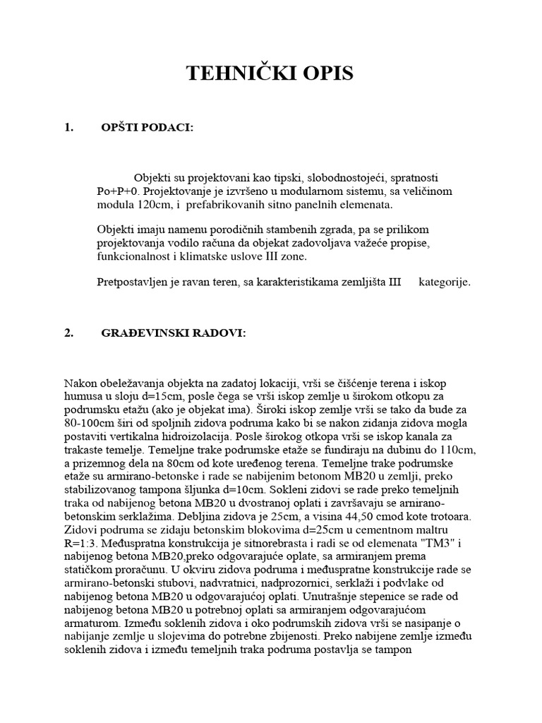 Tehnicki_opis Po+Pr | PDF