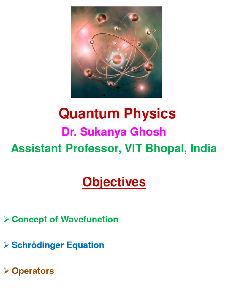 Wave Function Schrodinger Equation Operator | PDF | Science & Mathematics