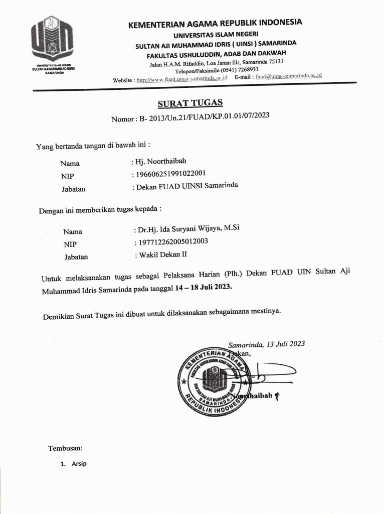 PENGUMUMAN PLH 14-18 Juli 2023 | PDF