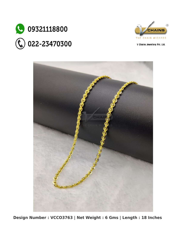 Original Coimbatore Chains 6-10 Gms | PDF