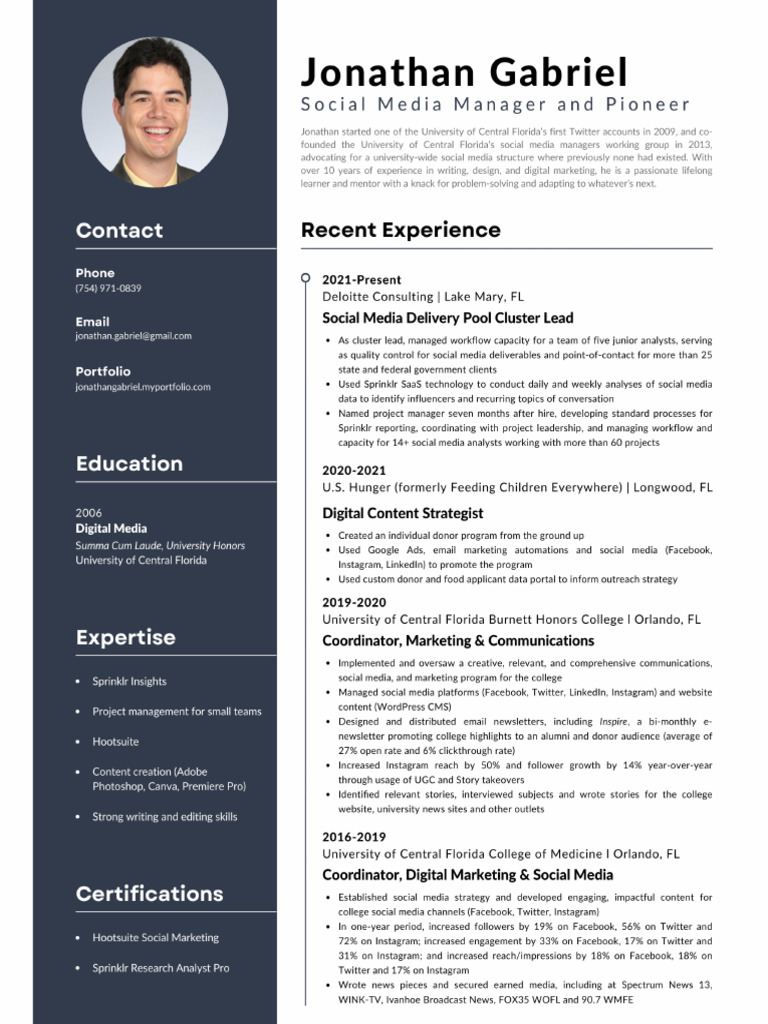 Jonathan Gabriel Resume 2023 | PDF