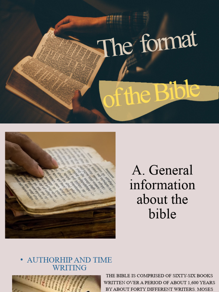 The Format of The Bible | PDF | Chapters And Verses Of The Bible | Bible