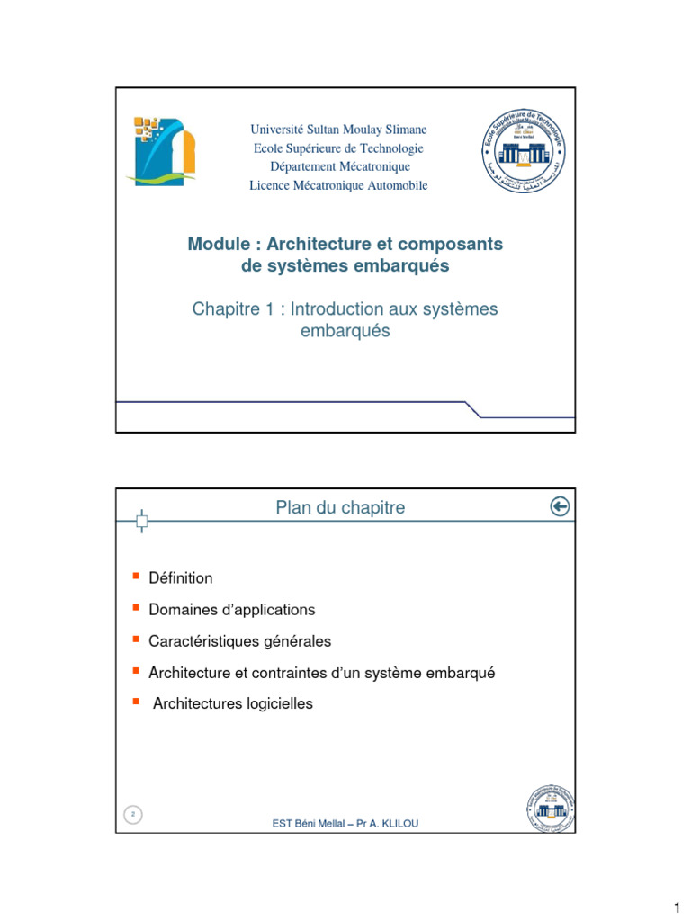 Chapitre 1 Introduction Aux Systèmes Embarqués | PDF