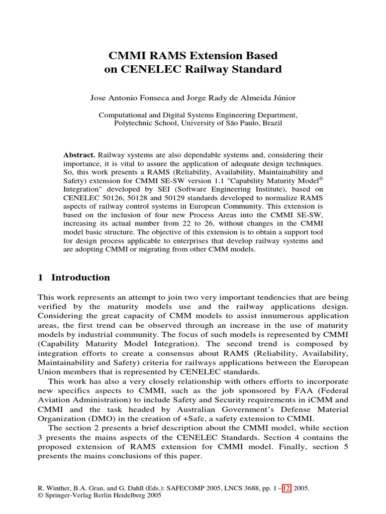 Railway RAMS | PDF | Systems Engineering | Software Development