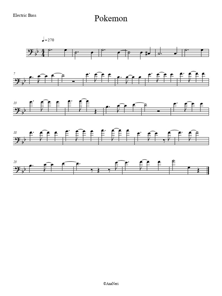 Pokemon - Electric Bass | PDF