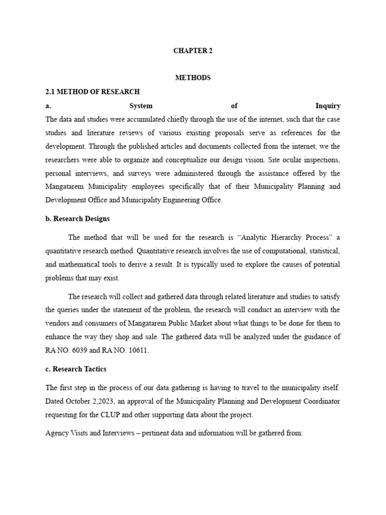 Chapter 2 Methodology | PDF