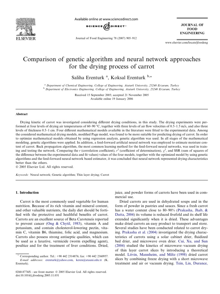 Comparsion of Genitic Algorithm | PDF | Mean Squared Error | Artificial Neural Network