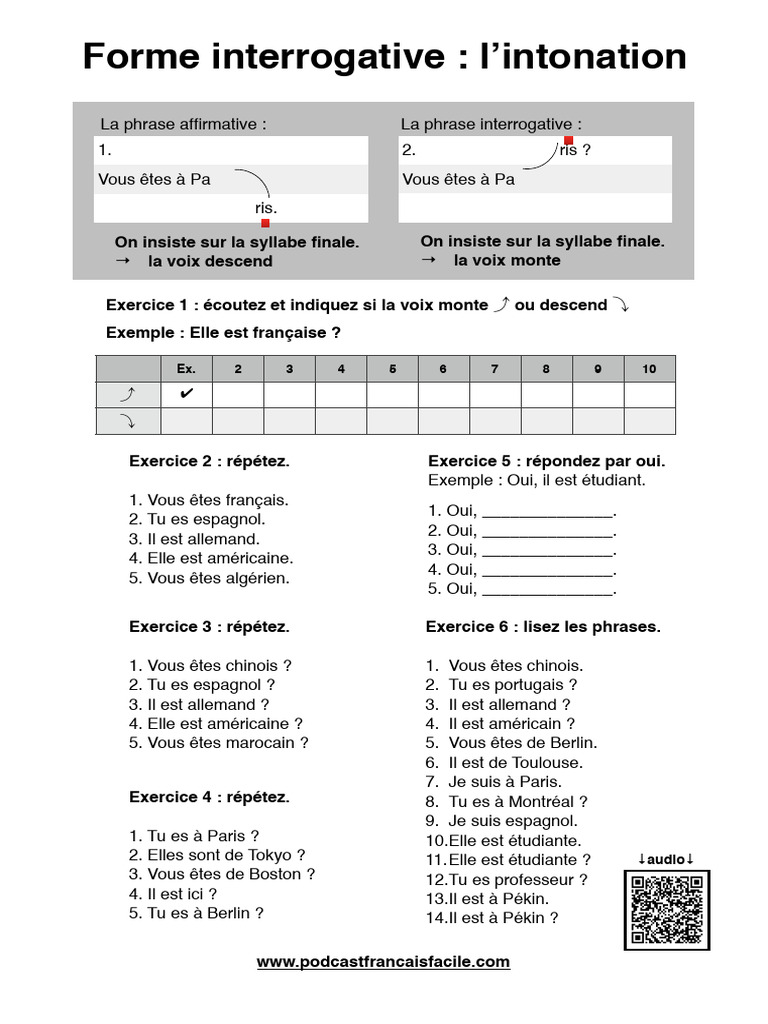 Interrogation Intonation | PDF