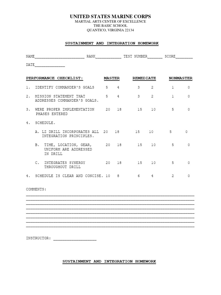 Sustainment and Integration PECL | PDF | United States Marine Corps