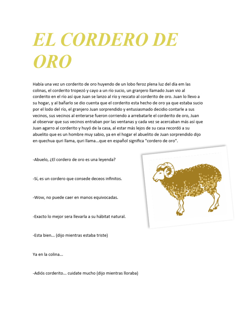 El Cordero de Oro | PDF