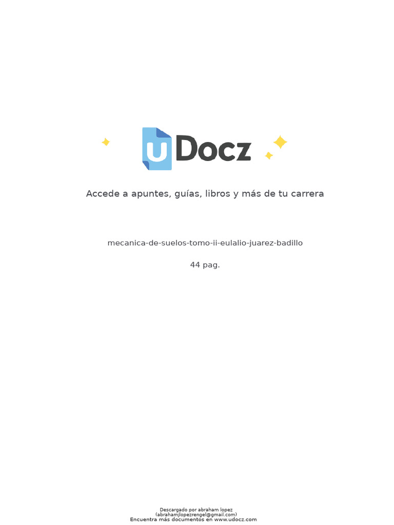 Mecanica de Suelos Tomo II Eulalio Juarez Badillo 65570 Downloable ...