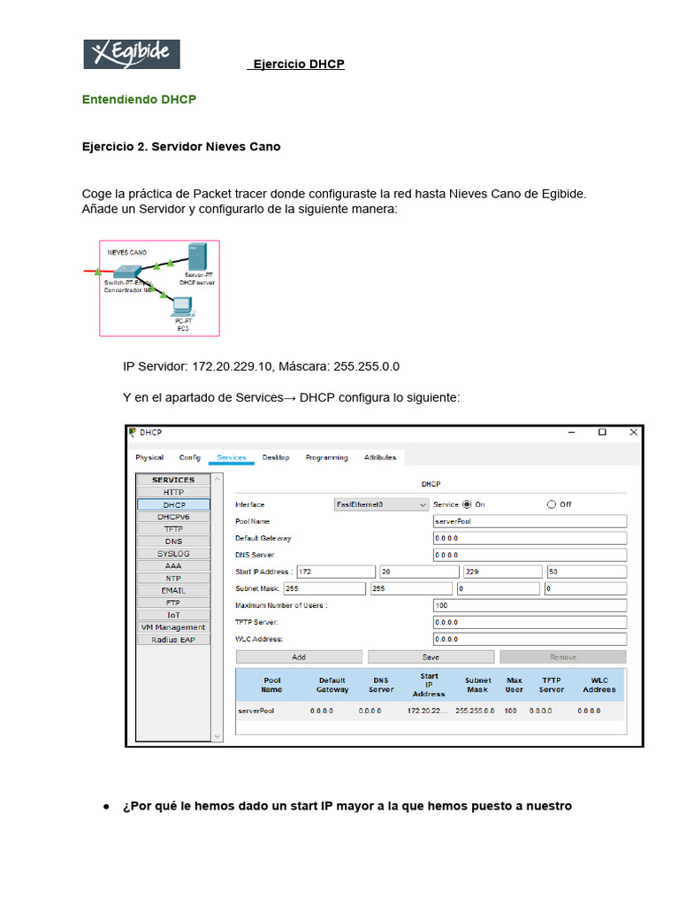 07 - Ejercicios - DHCP | PDF