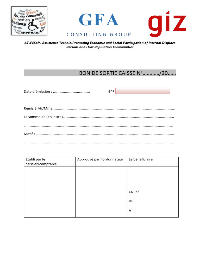 Bon de Sortie Caisse N | PDF