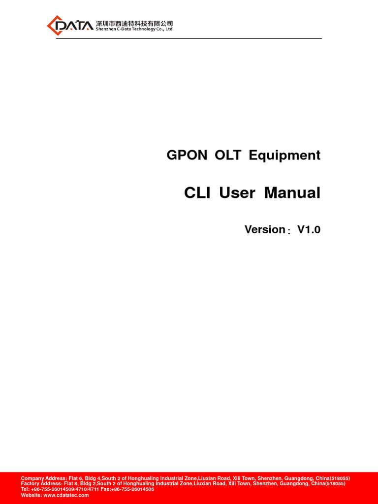 FD1508GS CLI Manual - 20151020 | PDF | File Transfer Protocol | Command Line Interface