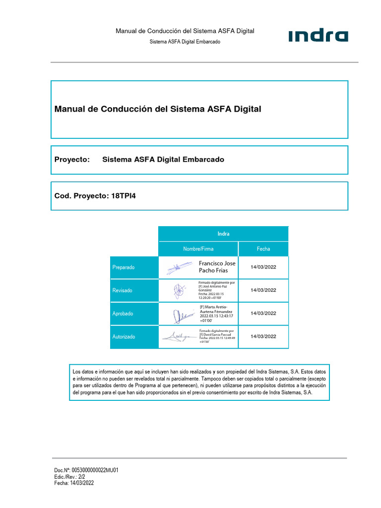 Manual de Conducción Del Sistema ASFA Digital para v.4.2 | PDF | Transporte ferroviario ...