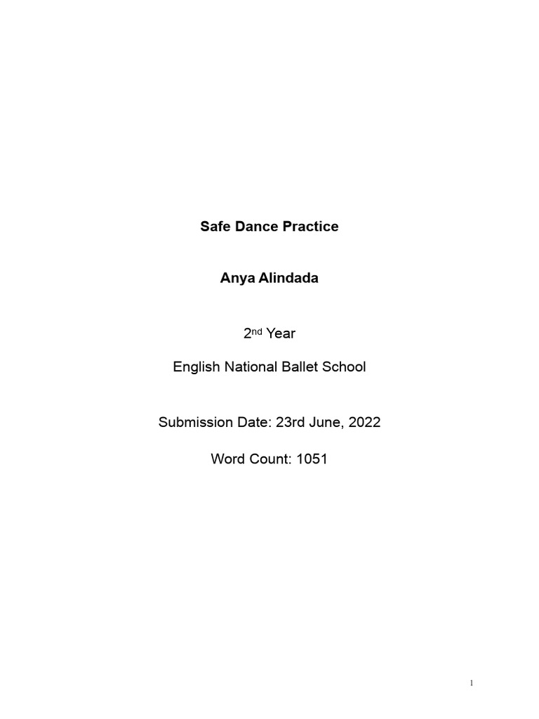 Safe Dance Practice | PDF