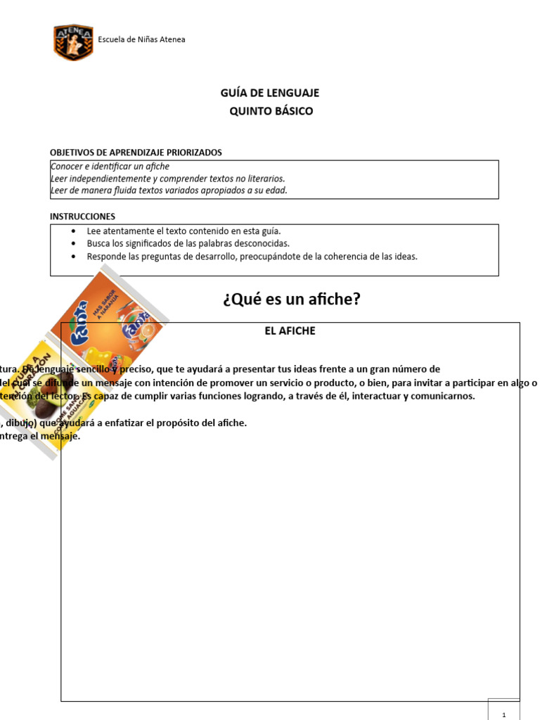 Guía Para Identificar Afiche Y Tipos Pdf Póster Publicidad