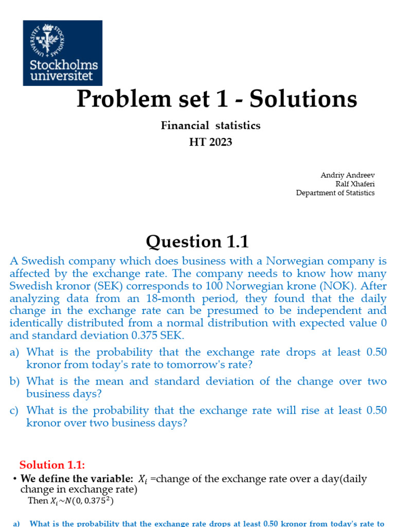 Problem Set 1 Solutions Pdf Coefficient Of Determination Errors