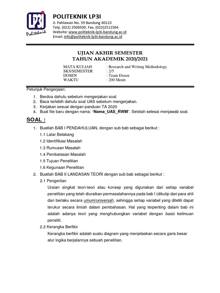RITA KOMALASARI, S.SI., M.KOM - Research and Writing Methodology - MI0 ...