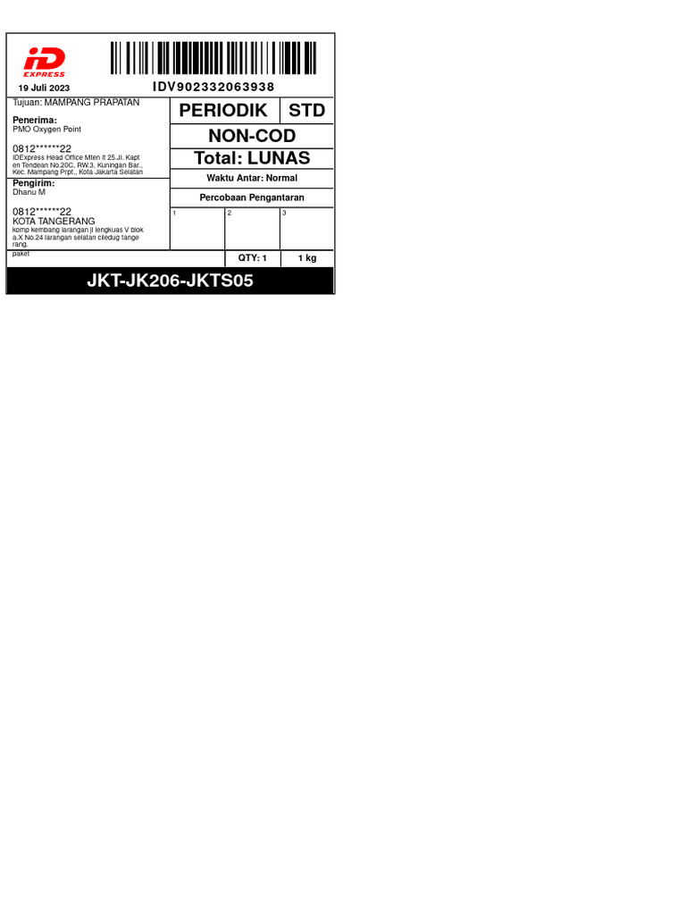 waybill test 20 Juli 23 | PDF