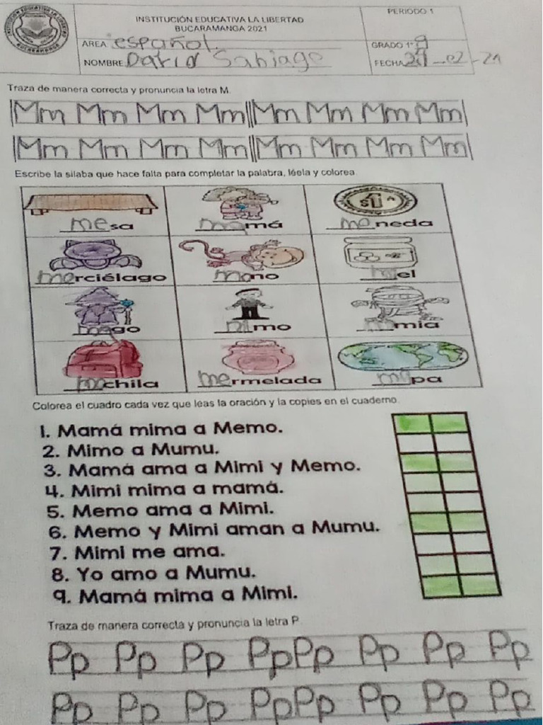 Guia Consonantes M, P, S, L | PDF