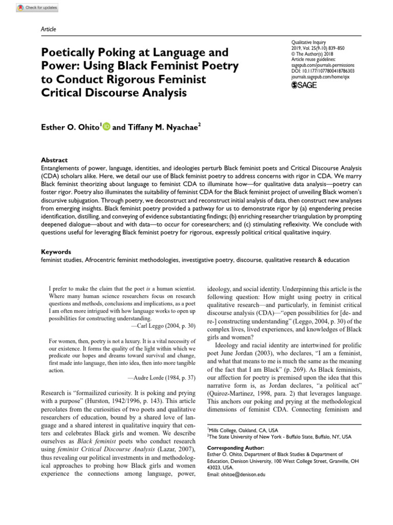 Poetically Poking at Language and Power | PDF | Qualitative Research ...