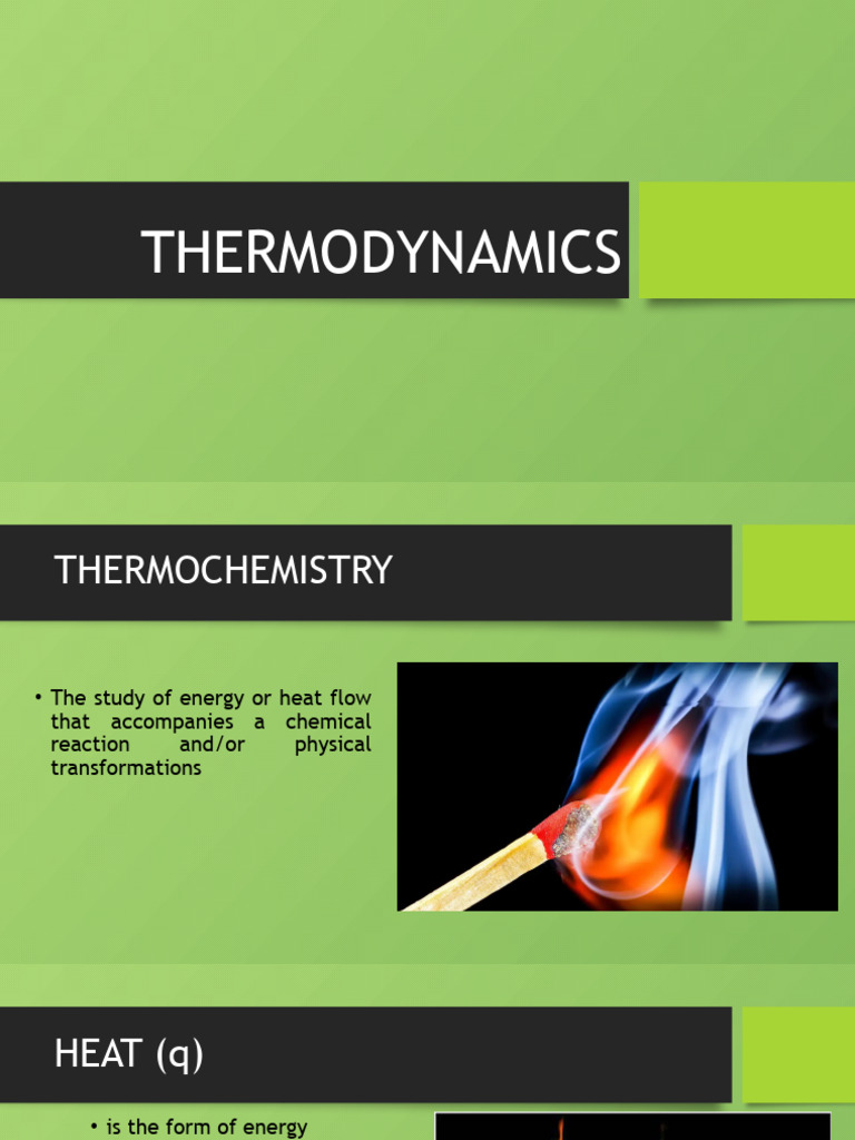 THERMODYNAMICS | PDF | Heat | Enthalpy
