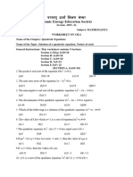Class 10 Arithmetic Progression Worksheet | PDF | Mathematics | Arithmetic