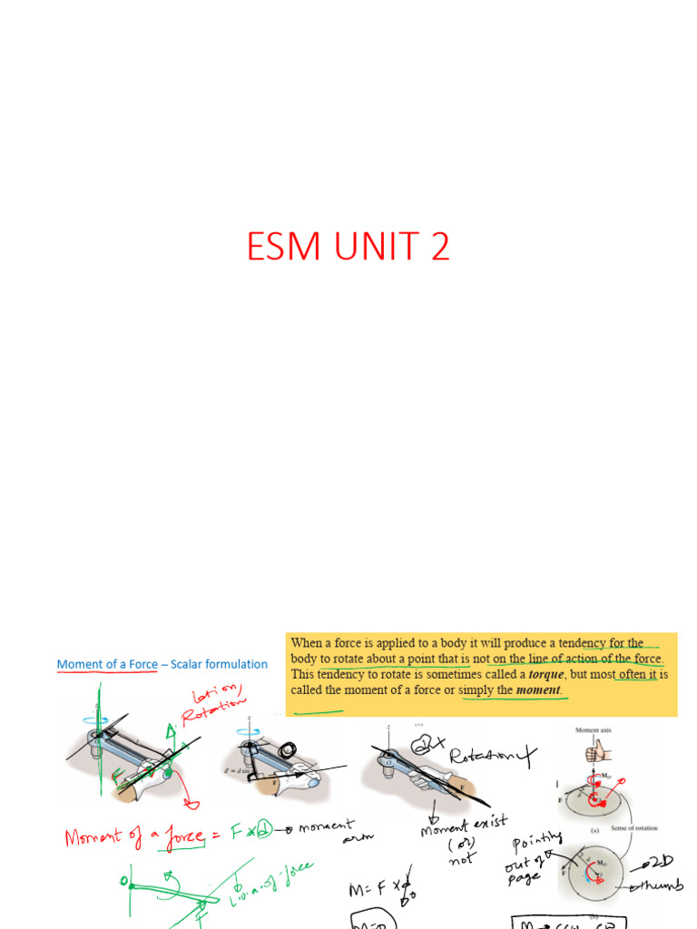 Esm Unit 2 | PDF | Torque | Force