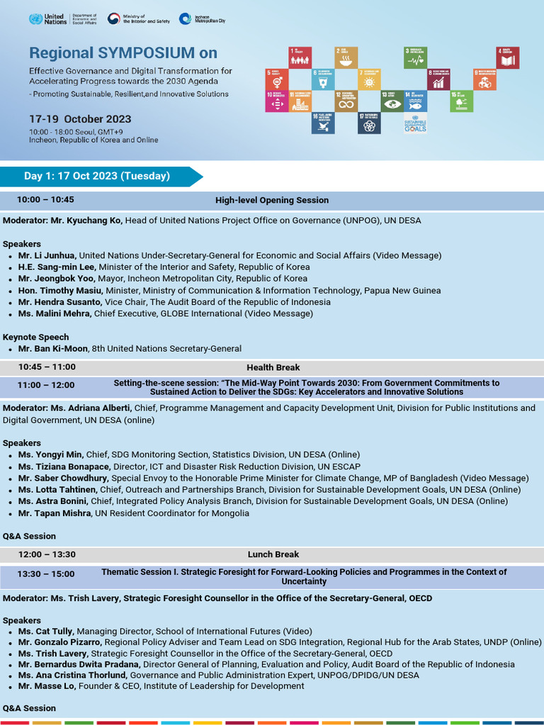 (Agenda Pamphlet) 7th Regional Symposium on Effective Governance and ...