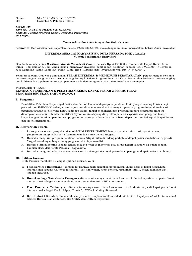 Juknis Agus Muhammad Gilang | PDF