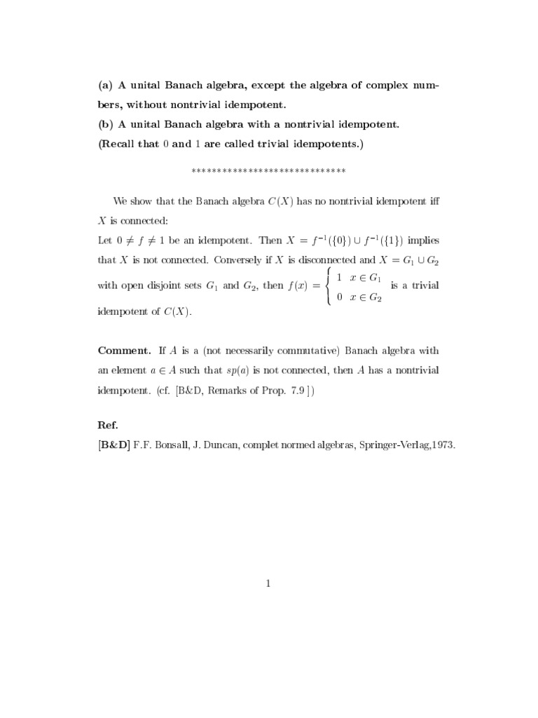 Counterexamples in Functional Analysis | PDF