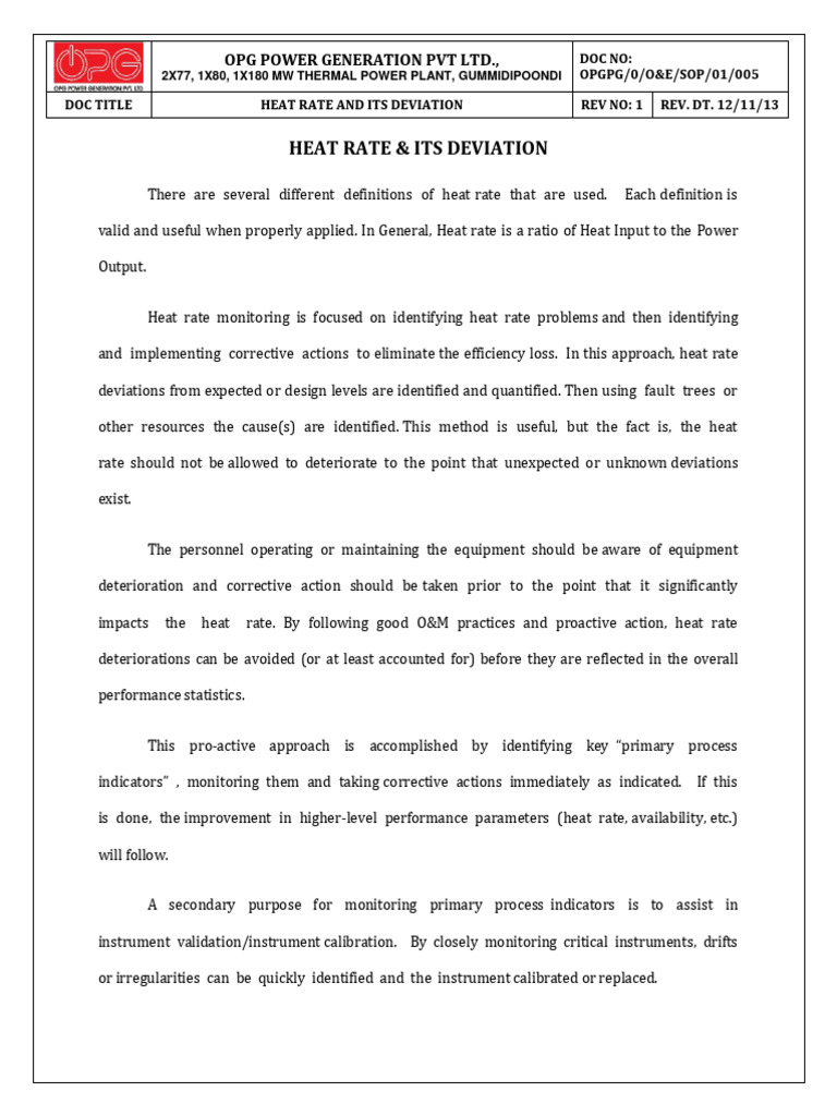 5.heat Rate | PDF | Technology & Engineering