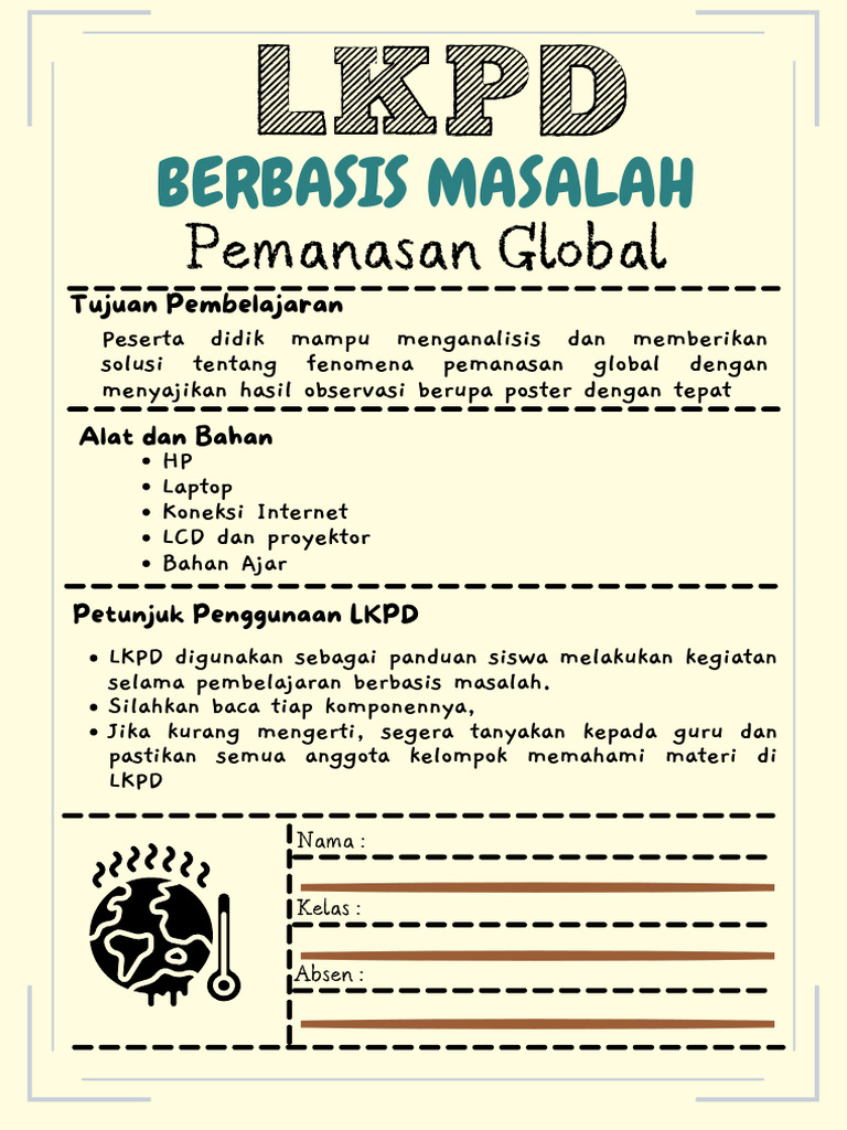 LKPD Global Warming | PDF | Karier & Perkembangan | Sains & Matematika