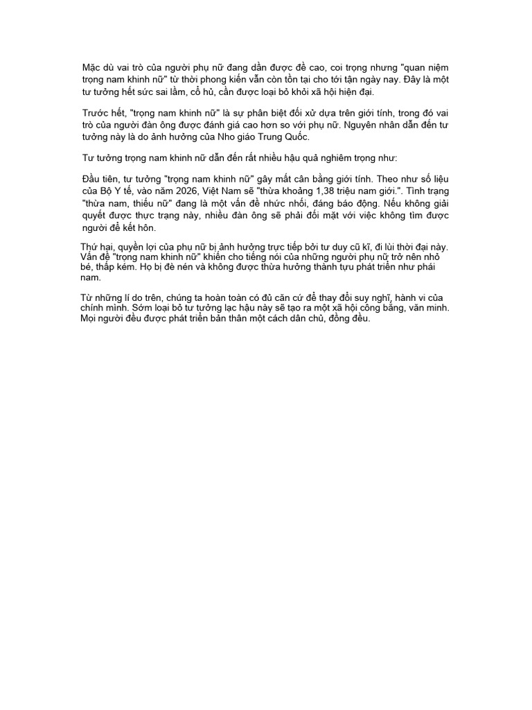 trọng nam khinh nữ | PDF