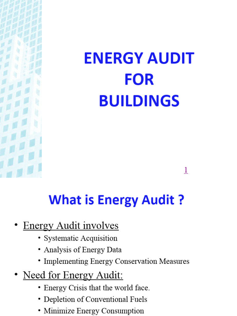 Comprehensive Guide to Energy Audits | PDF