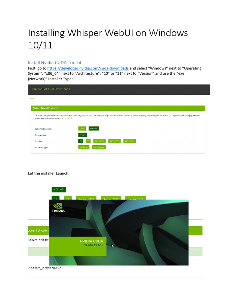 Install Whisper Webui Win10 Win11 | PDF