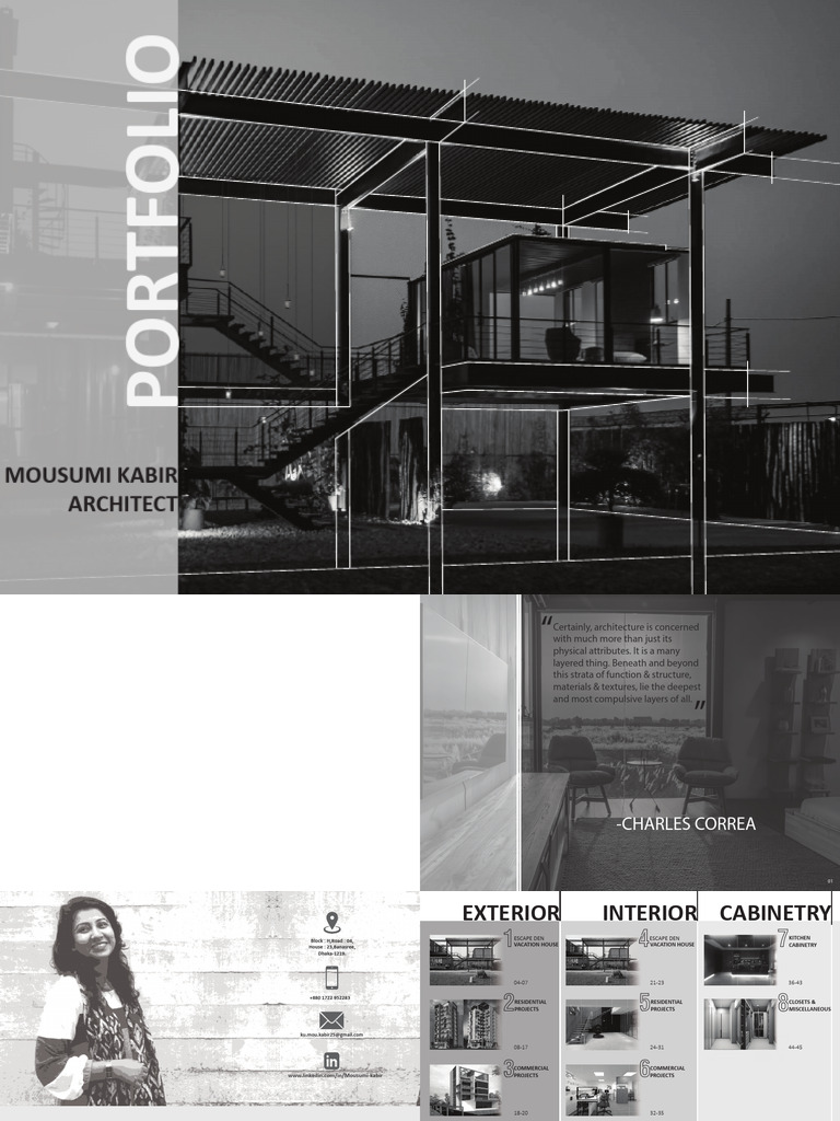 Mousumi Kabir Portfolio | PDF | Architectural Design | Architecture