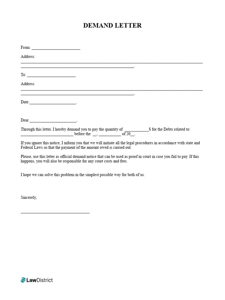 Demand Letter Template | PDF