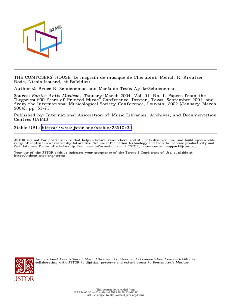 Schueneman COMPOSERSHOUSELe 2004 | PDF | History